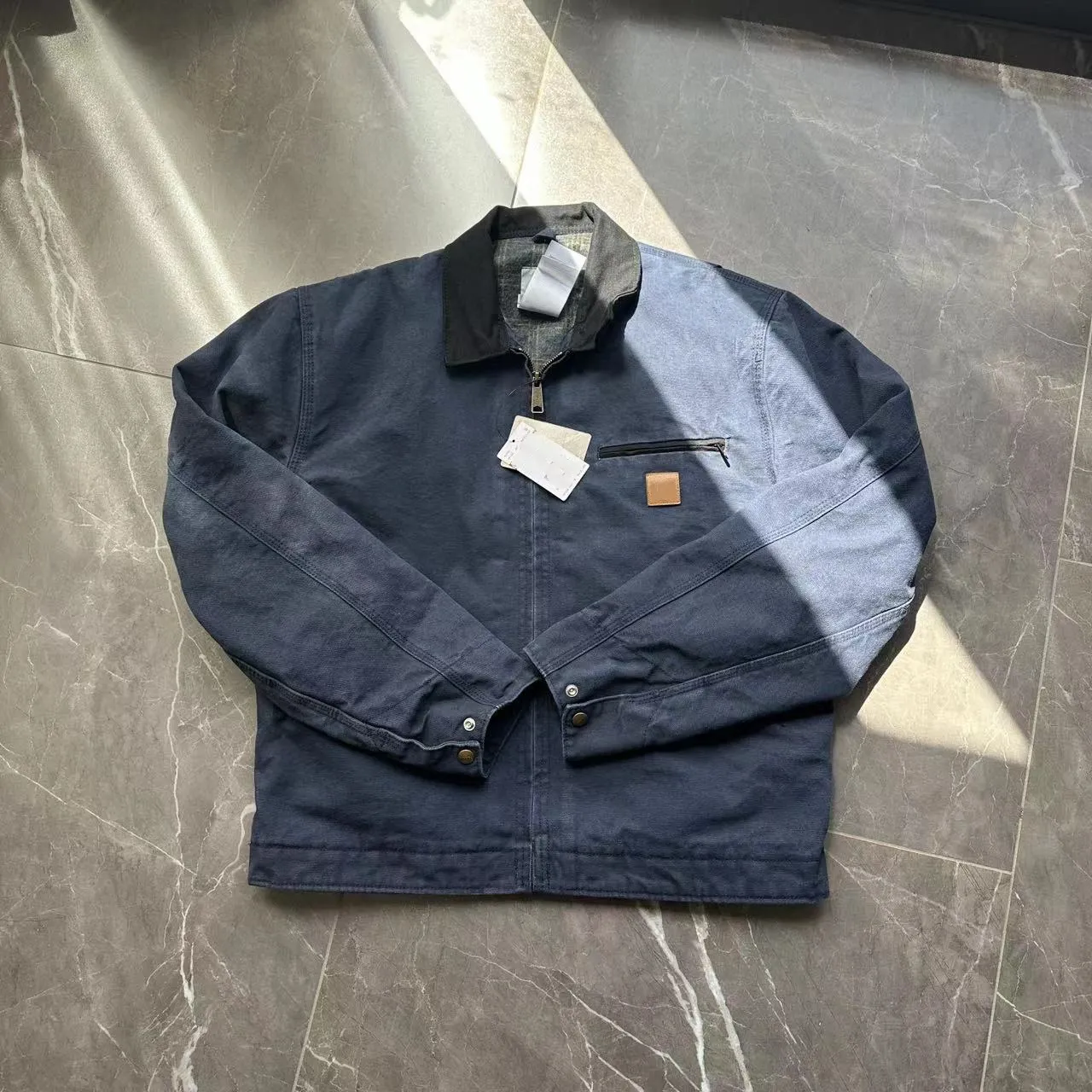 Vintage Washed Canvas Designer Mens Carhart Jacket With Lapel And ...