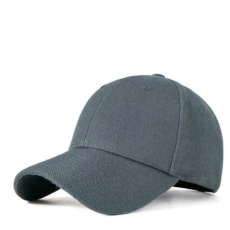 2023 Adult Wool Gray Baseball Cap Solid Color Snapback Hat For Men And Women, Big Size 55 60cm ...