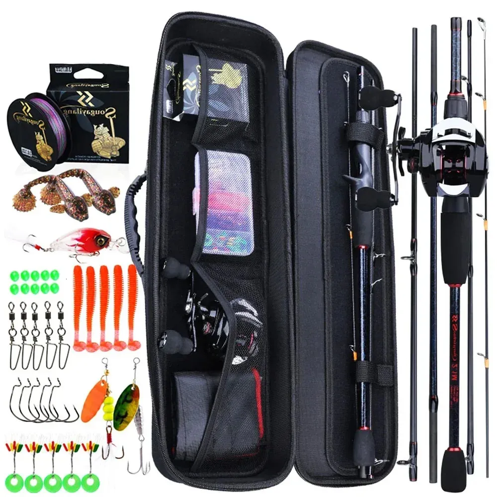 Sougayilang Fishing Rod and Reel Set, Complete Kit with Bag, Line ...