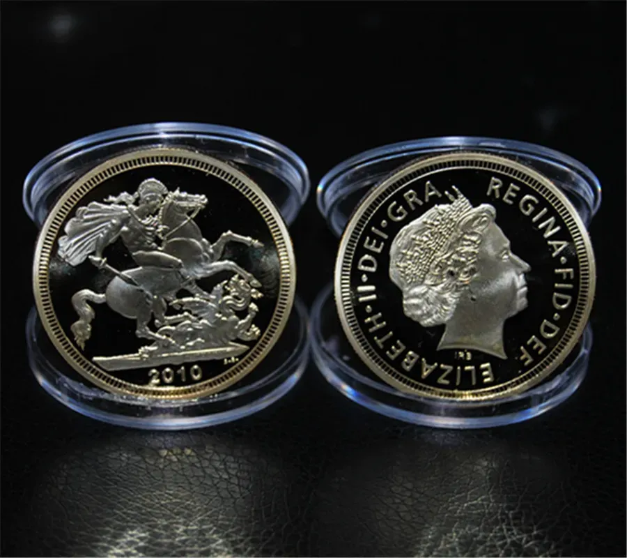 Exceptional Quality Set: St. George Design Gold Plated Coins ...