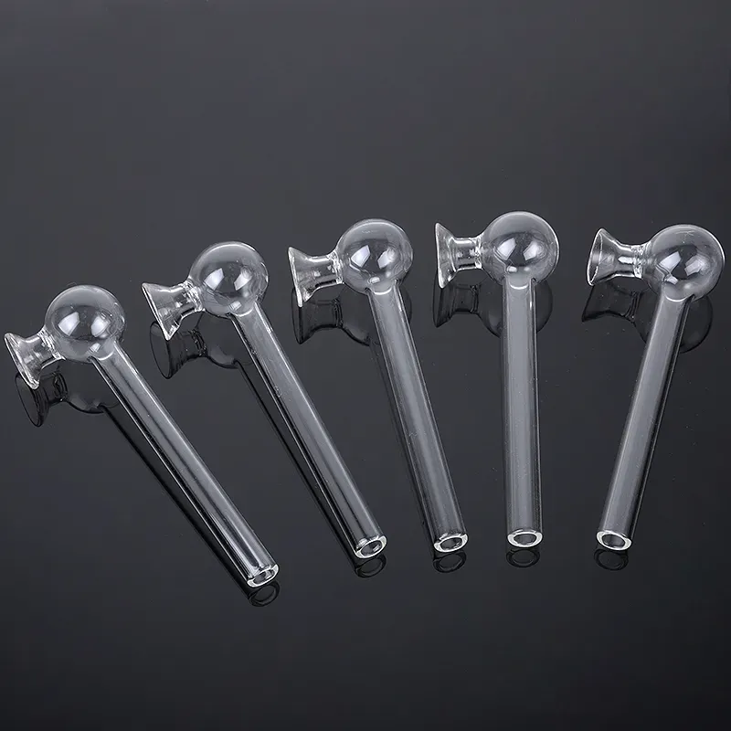 Clear Pyrex Glass Oil Burner Pipes Mini Small Handpipe Oil Nail Pipe Smoking Accessories SW122 ...