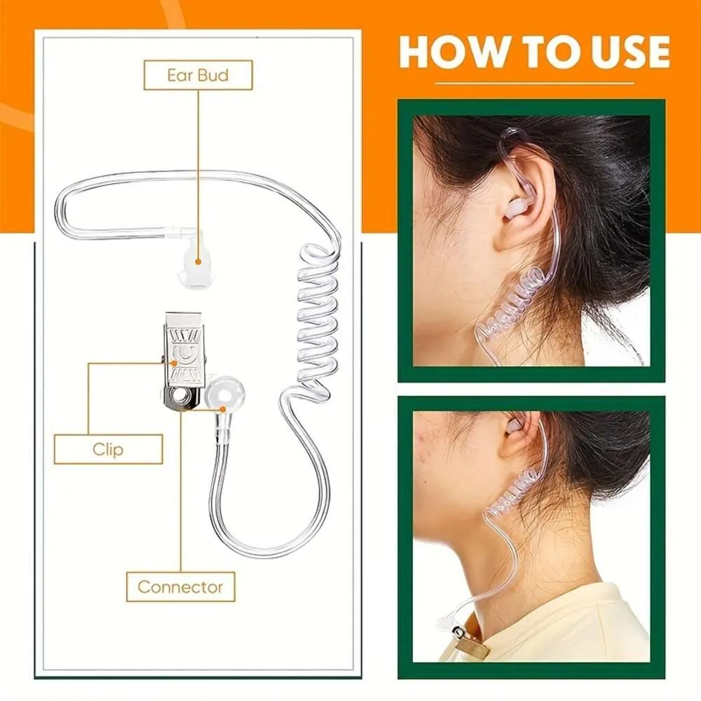 Hidden Earpieces Agent Costume Prop Fake Headset Cosplay Toy For ...