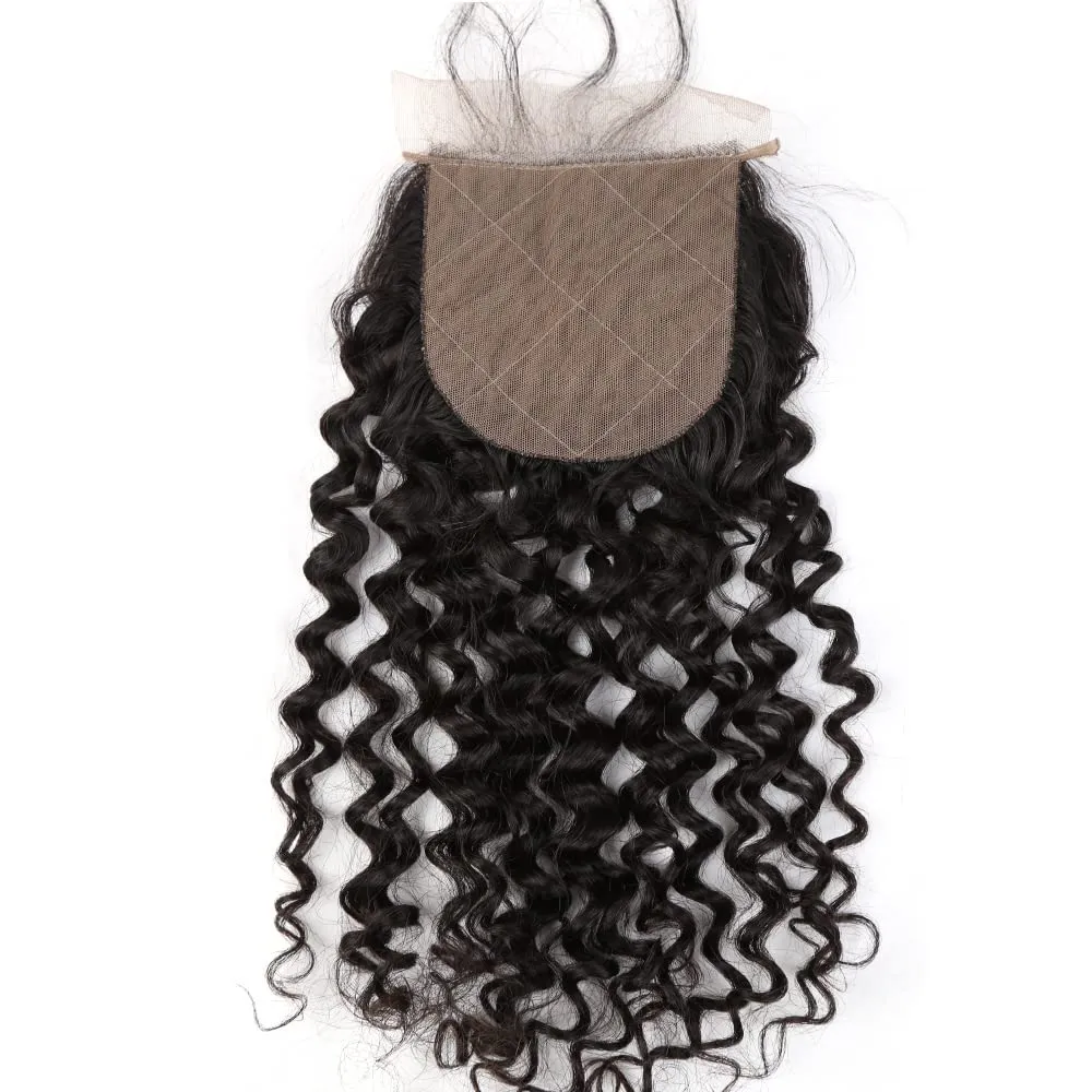 DHgate.com:Bella Hair Silk Base Top Closure Curly Wave Bleached Hidden ...
