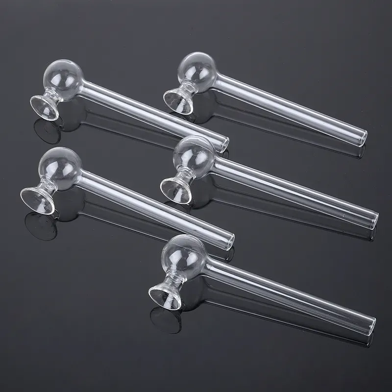 Clear Pyrex Glass Oil Burner Pipes Mini Small Handpipe Oil Nail Pipe 11.5cm Smoking Accessories ...