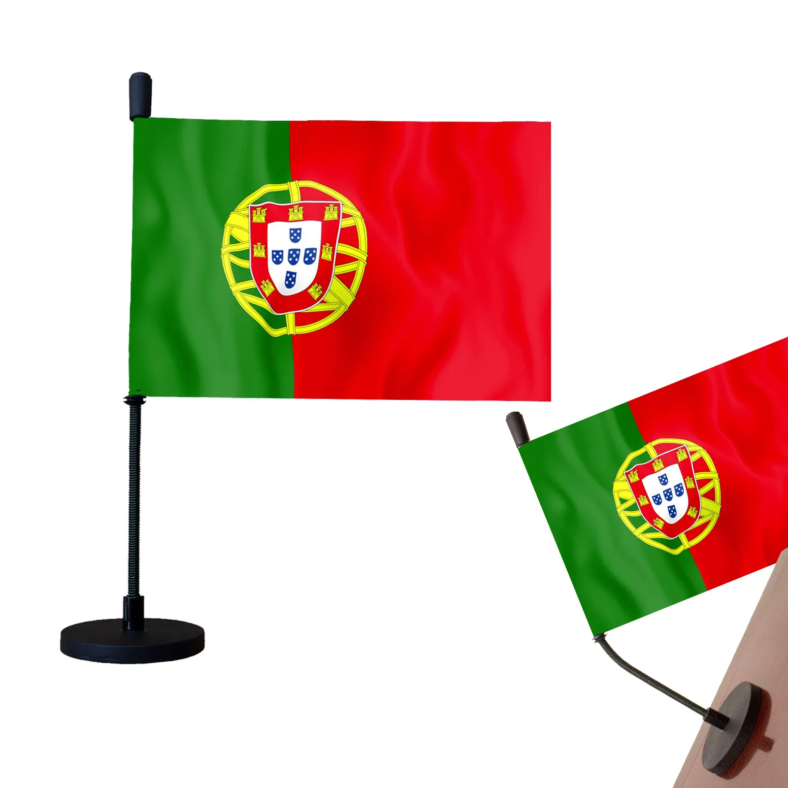 Bandera De Coche De Portugal, Bandera De Coche Portuguesa Con Base ...