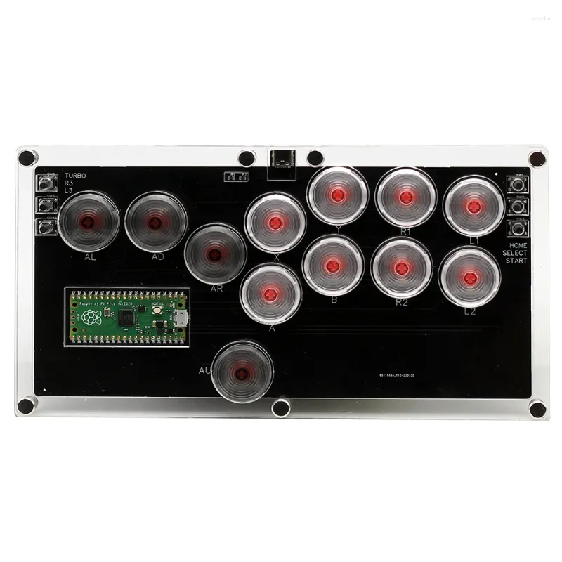 DHgate.com:HitBox SallyBox Mini Fighting Stick Controller with Gamerfinger Caps - LED Light ...