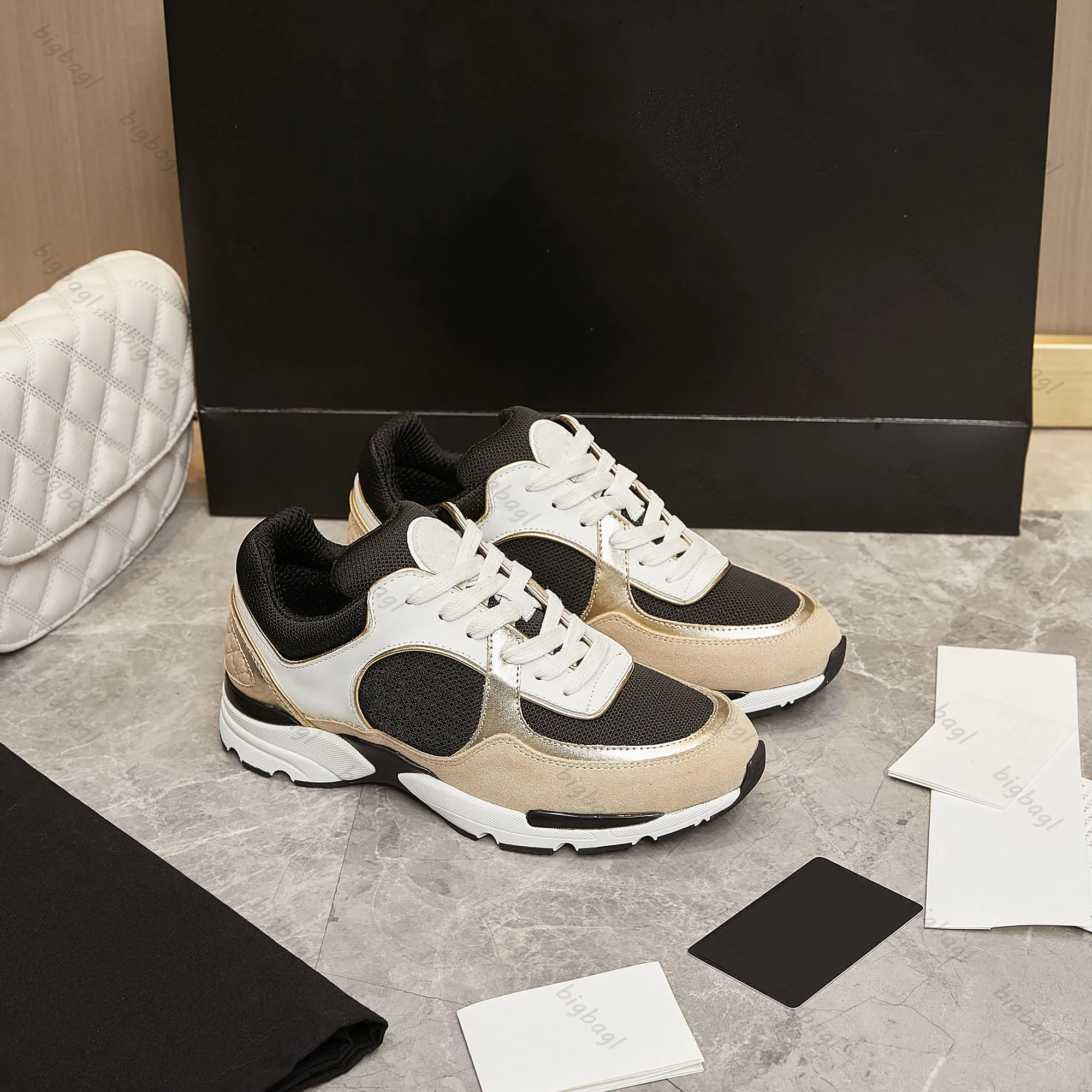 Designer Mesh Sneakers: Reflective Leather Shoes, Gold & Silver Lace Up ...