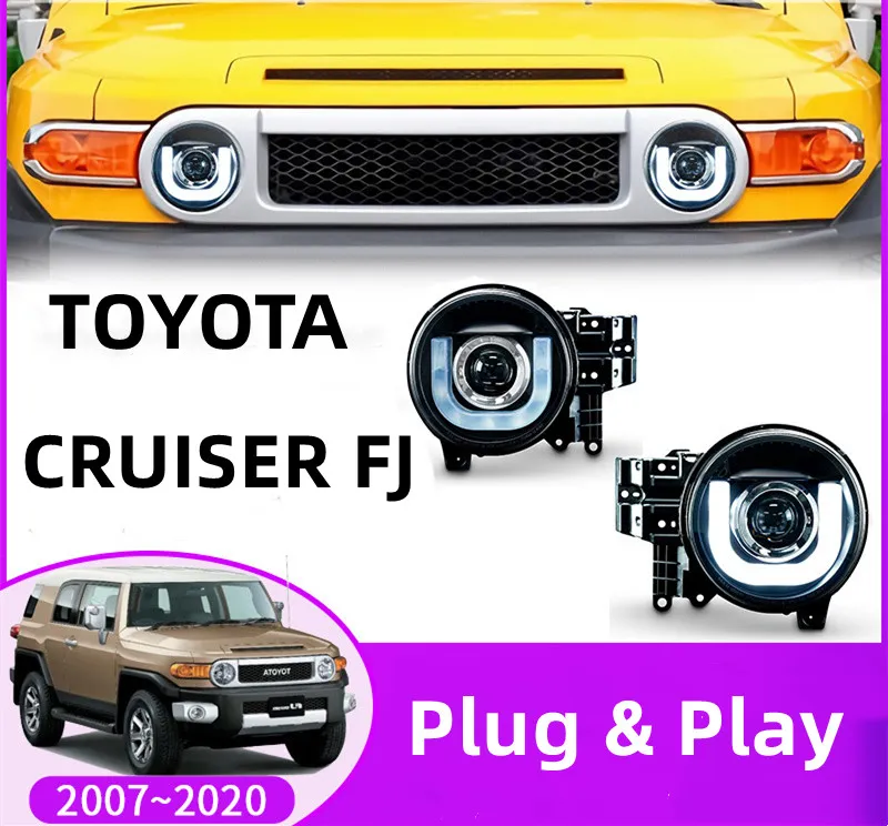 LED Front Mini Cooper Headlights Replacement For Toyota Cruiser FJ 20 ...