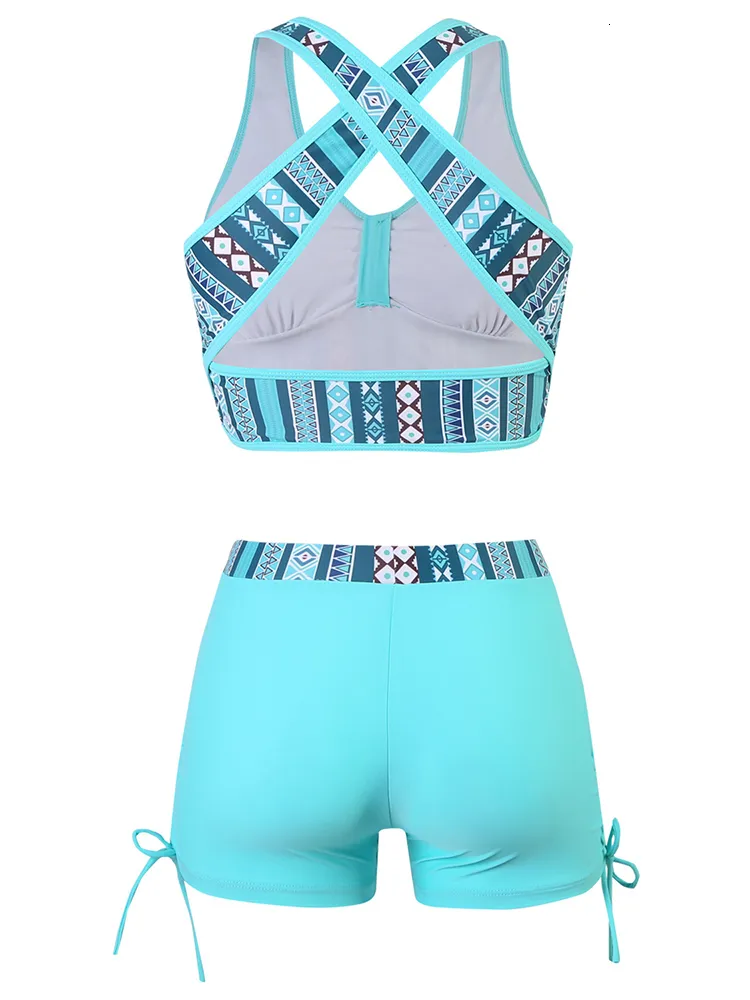 Womens Swimwear Sexy Bikini Set Swimsuit High Waist Printed Stripe ...