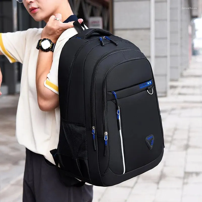 DHgate.com:High-Capacity Black Oxford Backpack with Multifunctional ...