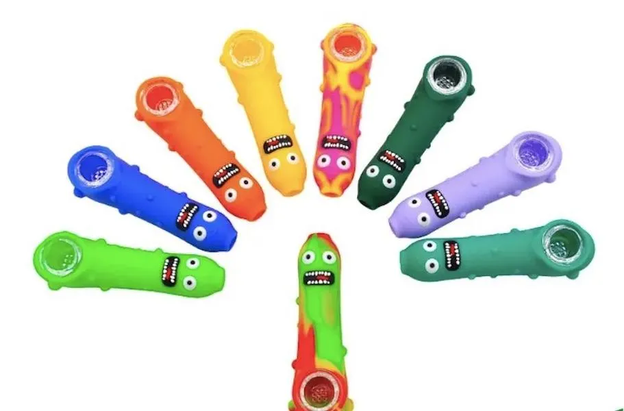 Silicone Pipes: Novelty Cucumber Design Tobacco Pipe, Colorful Silicone ...