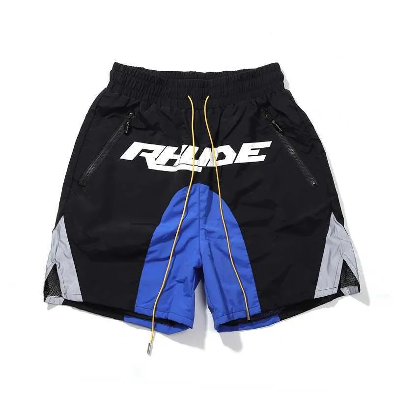 Designer Clothing Short Casual Rhude Reflective Stitching Logo Printed ...