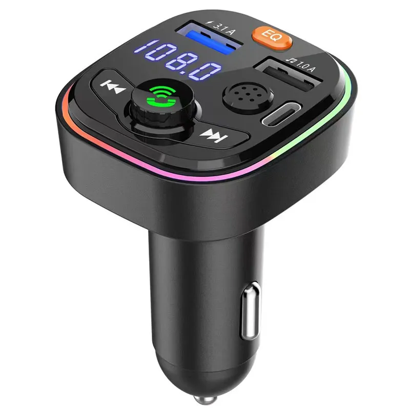 10-Piece Q6 Car MP3 Player with Bluetooth Hands-Free FM Transmitter ...