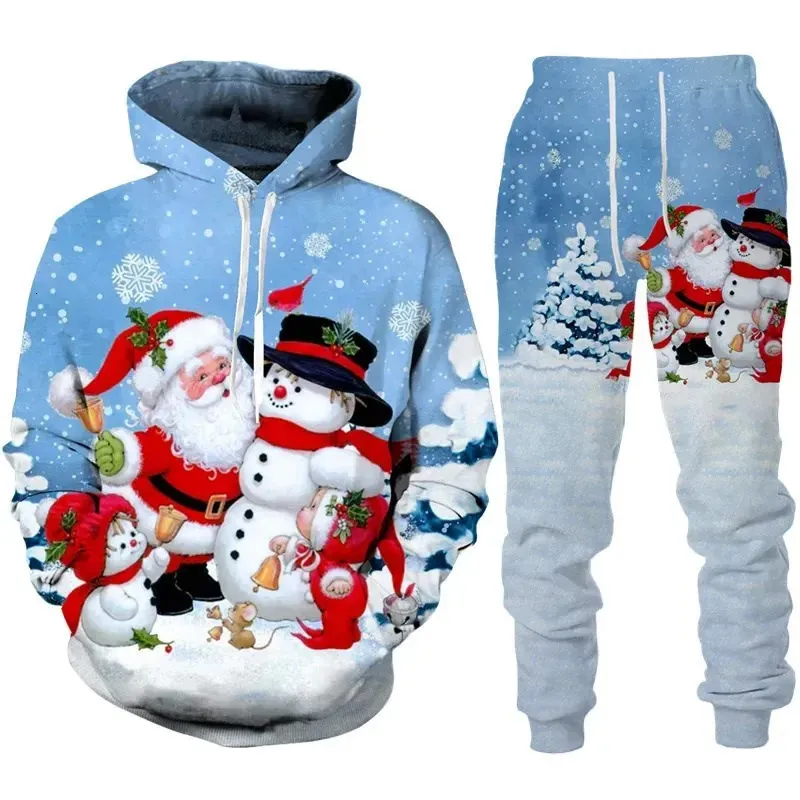 DHgate.com:3D Christmas Print Tracksuit Set: Hooded Sweatshirt & Pants ...