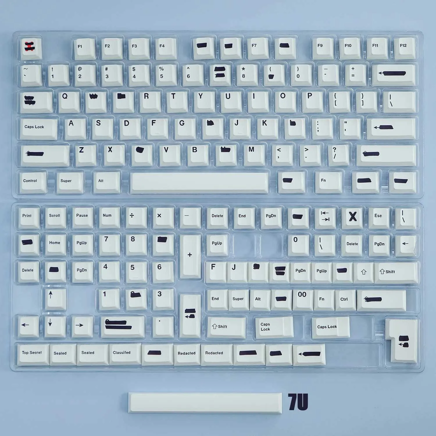 GMK Redacted Keycaps 150 Keys Cherry Profile PBT Dye Sublimation ...