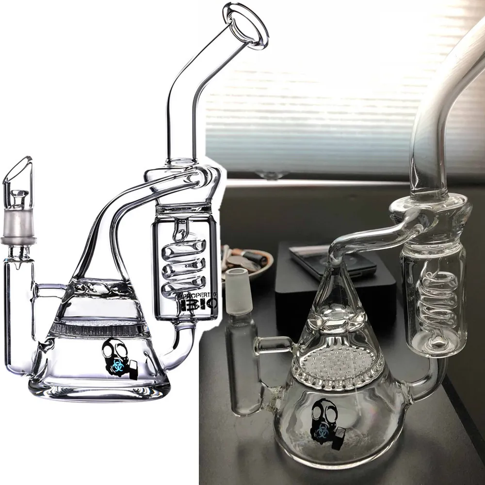 Bulk Order BIO Double Recycler Glass Hookah With Helix Perc And ...