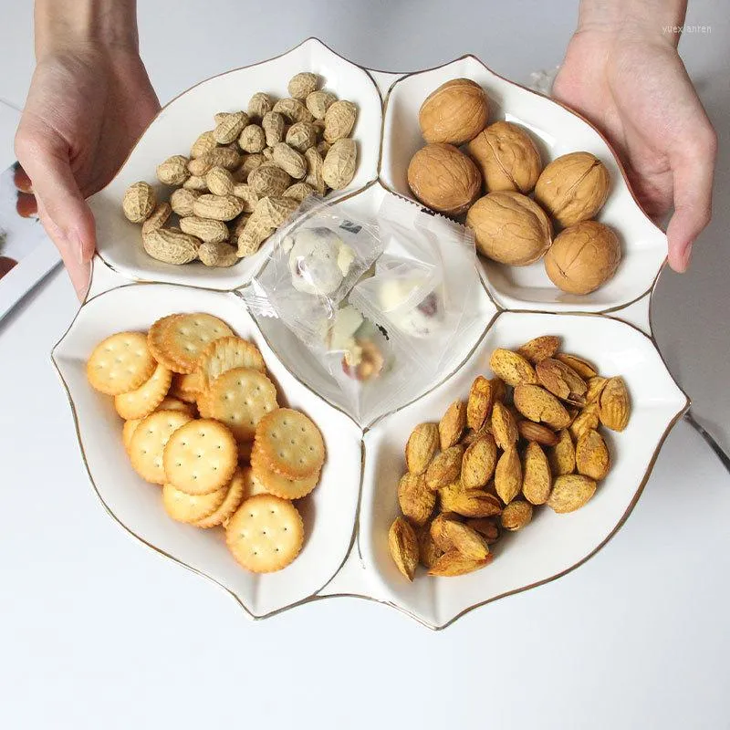 Utopia Platess White Ceramic Separator Utopia Plates Simple Gold Edge ...