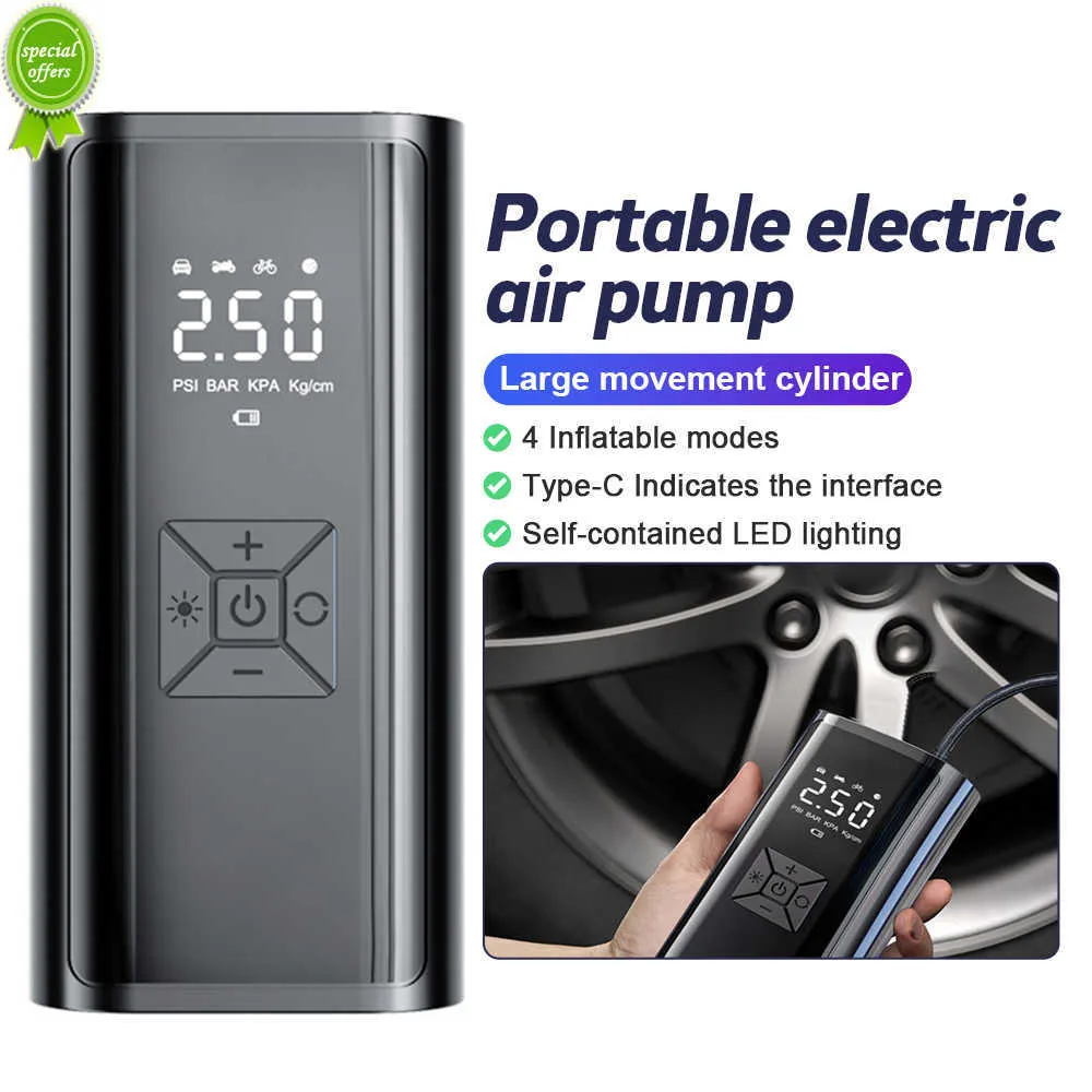 Dual Display 6000mAh Tire Inflator Pump: Portable Power for On-the-Go ...
