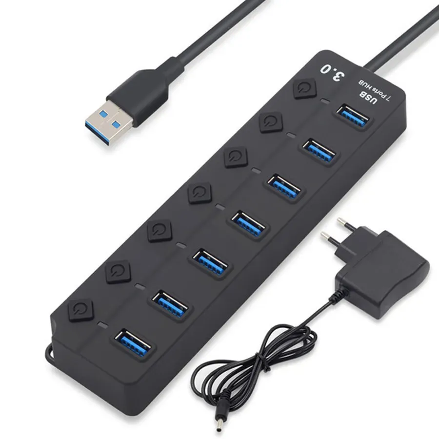 DHgate.com:7 Port USB Hub 5Gbps Multi USB Splitter Expander Multiple ...