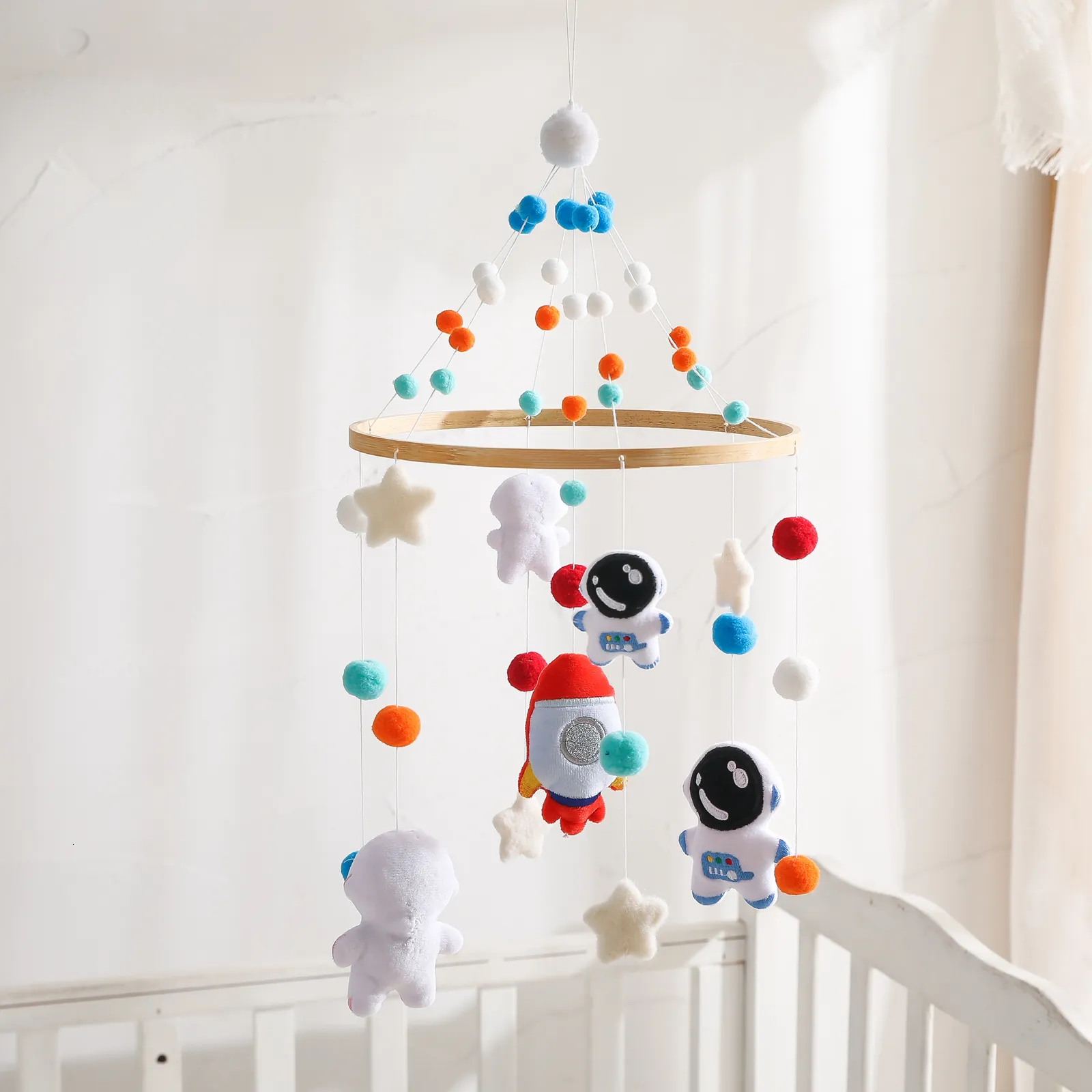 Musical Crib Mobile with Rattle Toys - Soothing Sounds for Infants 0-12 ...