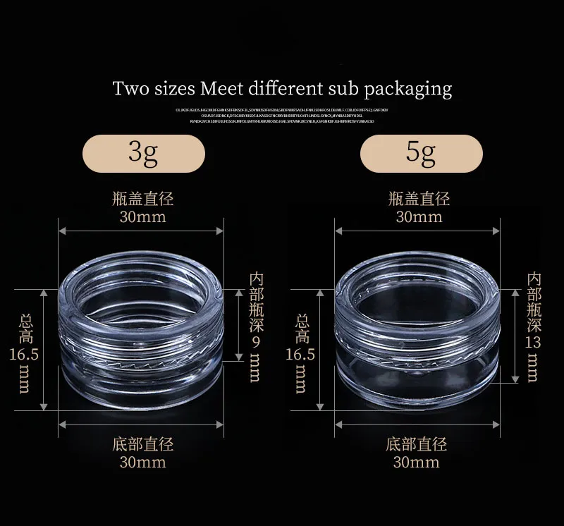 DHgate.com:Clear Acrylic Plastic Refillable Cosmetic Jars with Colorful ...