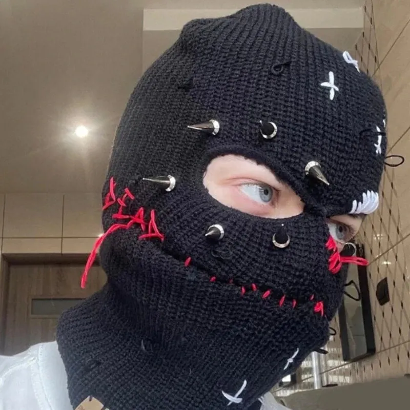Funny Knit Balaclava Mask - Halloween Costume, Cycling Cap, Full Face ...
