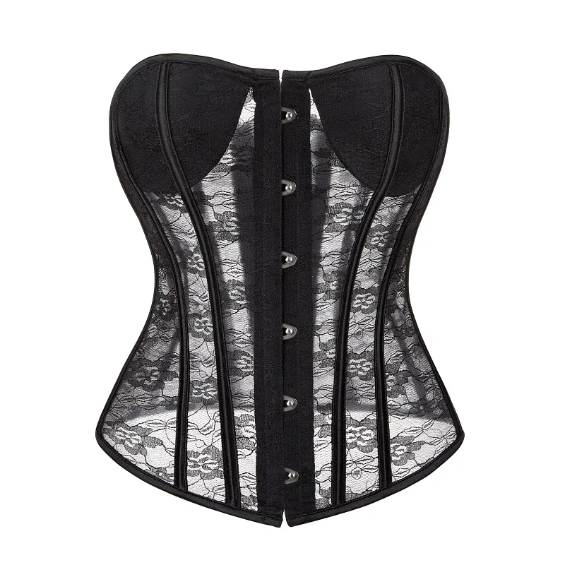 DHgate.com:White/Black Lace Boned Corset Bustier Intimates for Women, 3 ...