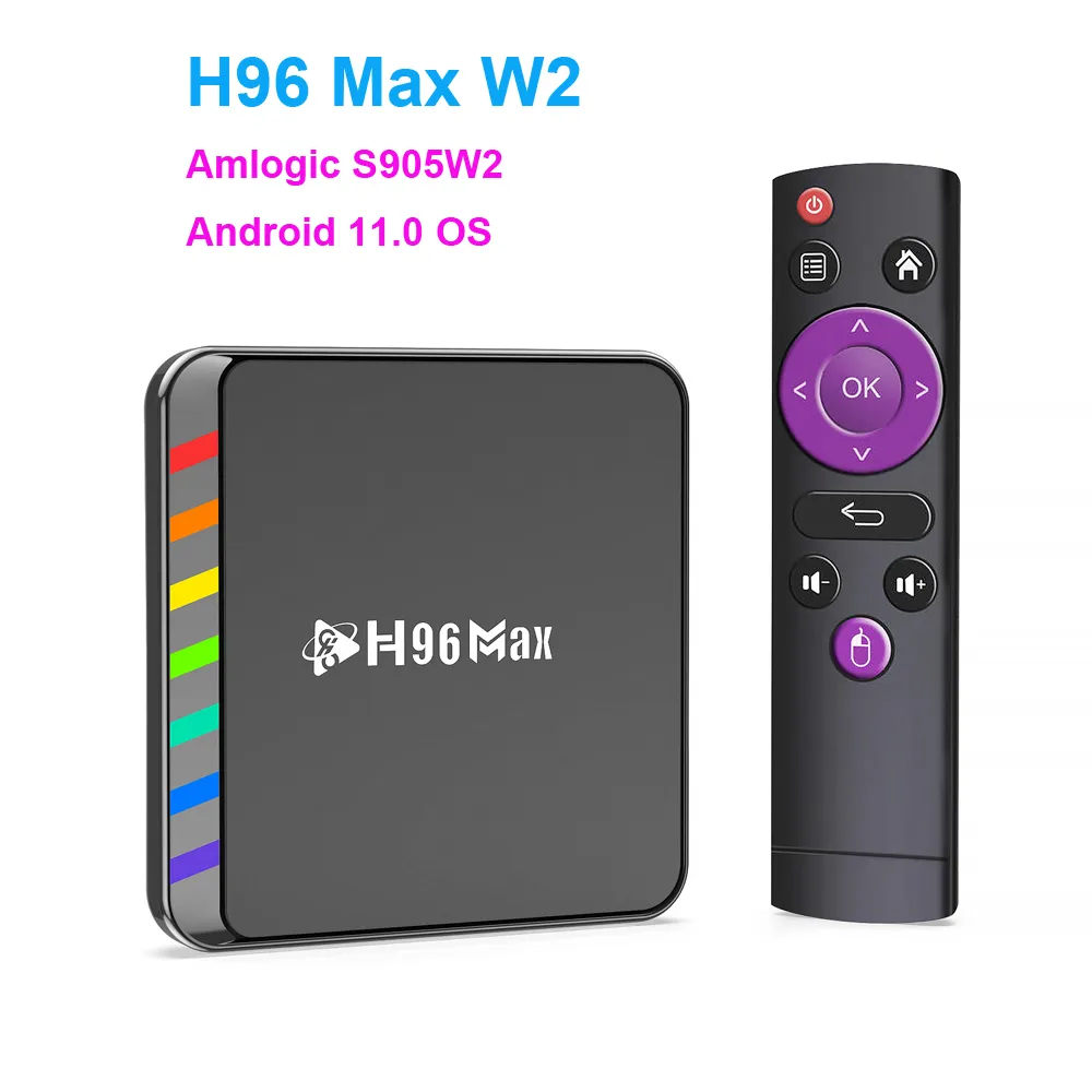 DHgate.com:H96 Max W2 Android 11 TV Box, Quad Core ARM A35 Media Player ...