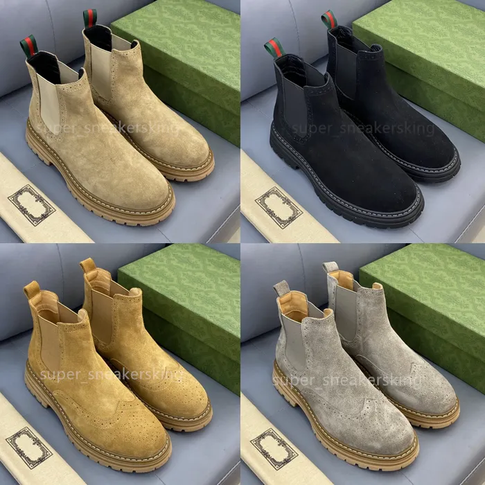 Designer Suede Chelsea Boots: Versatile Mens Ankle Boots For 2024 From ...