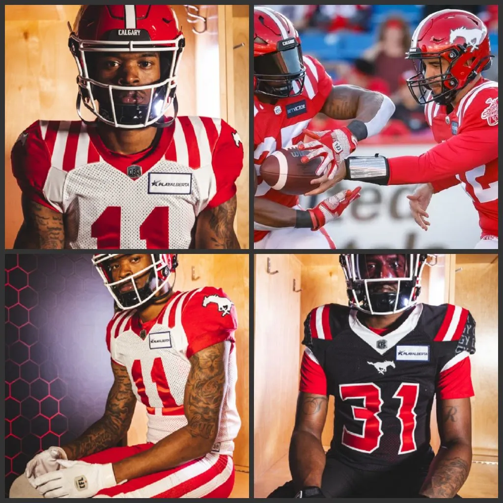 Calgary Stampeders Football Jersey - Shane Bergman, David Brown ...