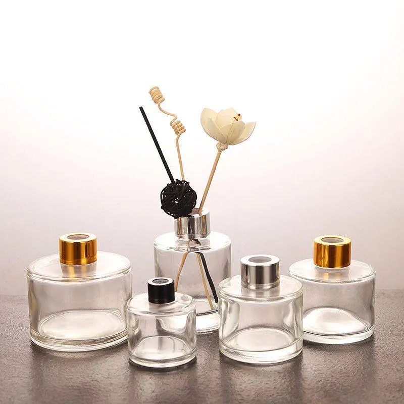 DHgate.com:50ml-200ml Empty Clear Glass Reed Diffuser Bottles, Round ...