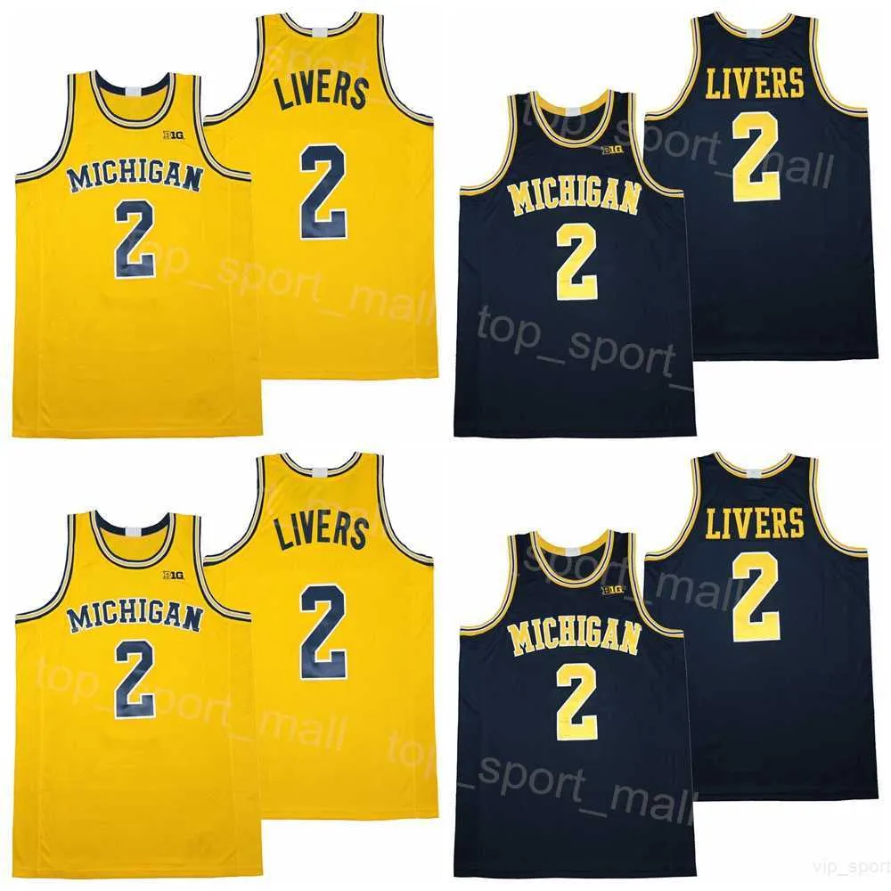 Men's 2024 College Basketball Wolverines Isaiah Livers Jersey ...
