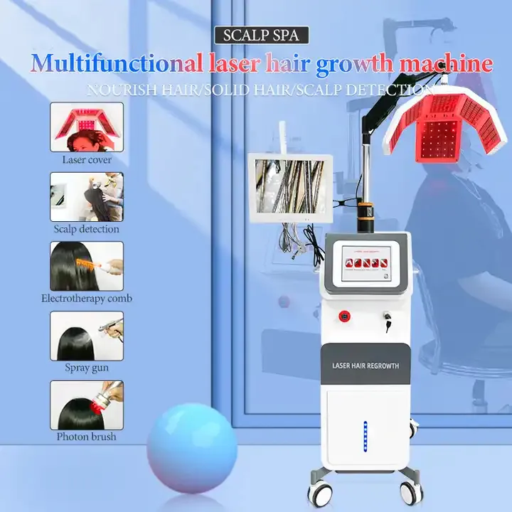 5 In 1 Non Invasive Vertical Laser Hair Growth Accelerator Oil Machine ...