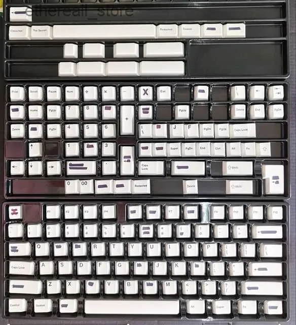 GMK Redacted Keycaps 150 Keys Cherry Profile PBT Dye Sublimation ...