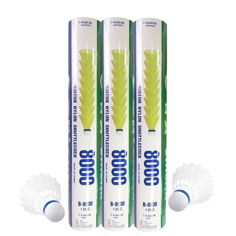 12 Durable Nylon Badminton Shuttlecocks - Premium Flight, Stable ...