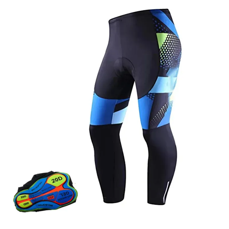 Mens Compression Bike Pants With UV Protection, Tight Fitting, 20D ...