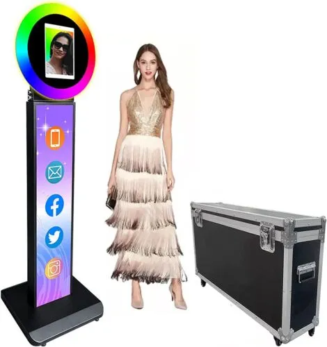 Led Ring Light With Stand Floor Standing Photo Booth Shell For 10.2 ...