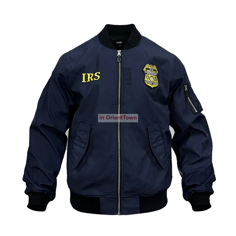 Mens American IRS Detective Uniform Windbreaker Jacket For Spring And ...