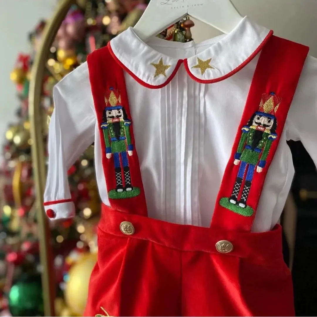 Baby Boy Clothing Set Autumn Winter Red Blue Velvet Animal Embroidery ...