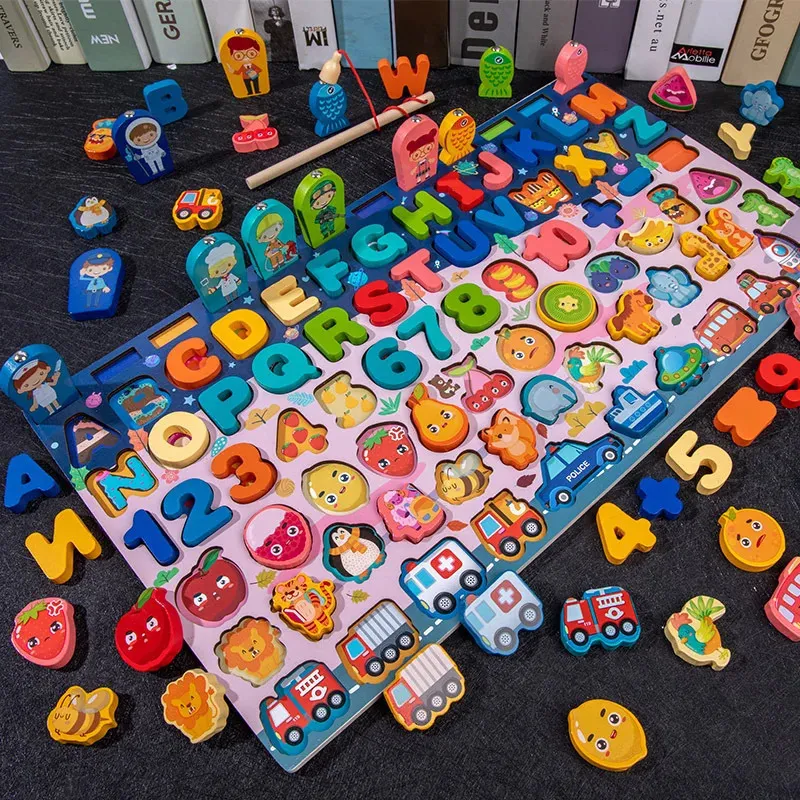 Montessori Fishing Number Board Set 7 In 1 Educational Toy For Babies ...