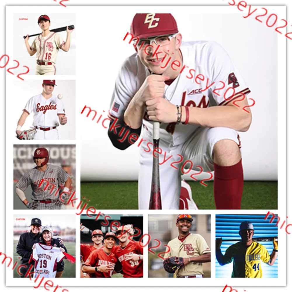 Pete Frates Boston College Eagles Baseball Jersey 5 Chris Markovich 12 ...