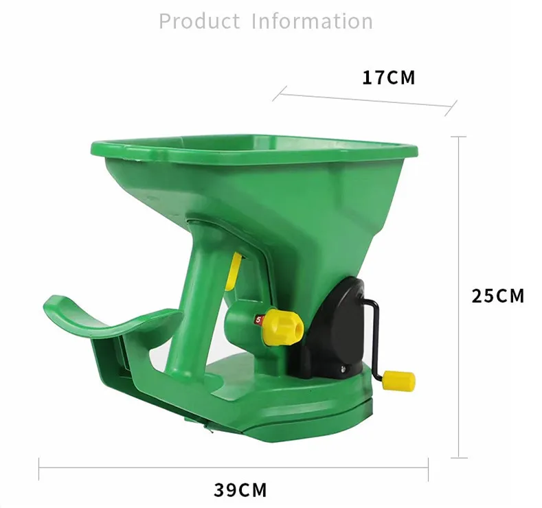 Handheld Seed & Fertilizer Spreader - 15L Adjustable Disseminator for ...