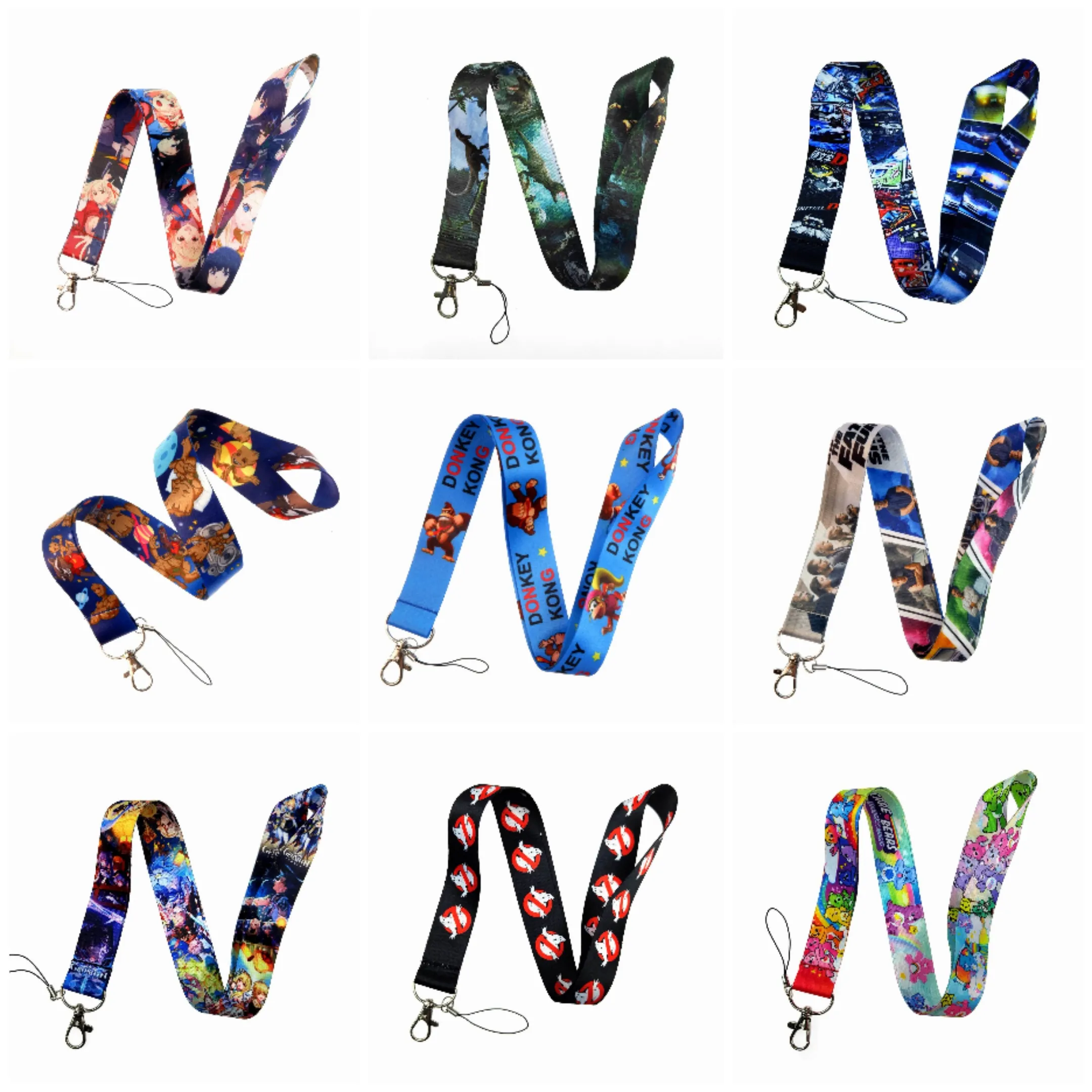Anime Cartoon Keychain Straps - Cute Lanyard Phone Charms, ID Badge ...
