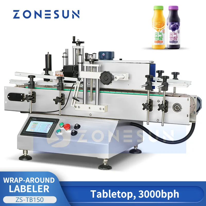 Wholesale ZONESUN ZS TB150 Wrap Around Labeler For Containers Belt ...