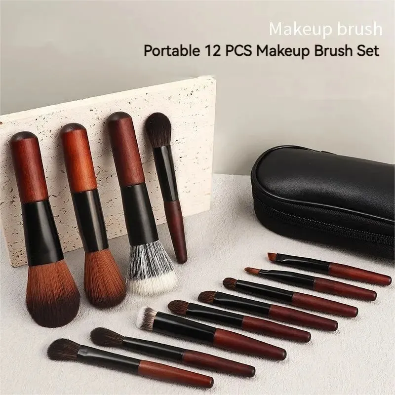 DHgate.com:12Pcs Mini Travel Makeup Brushes Set - Ultra-Soft Animal ...