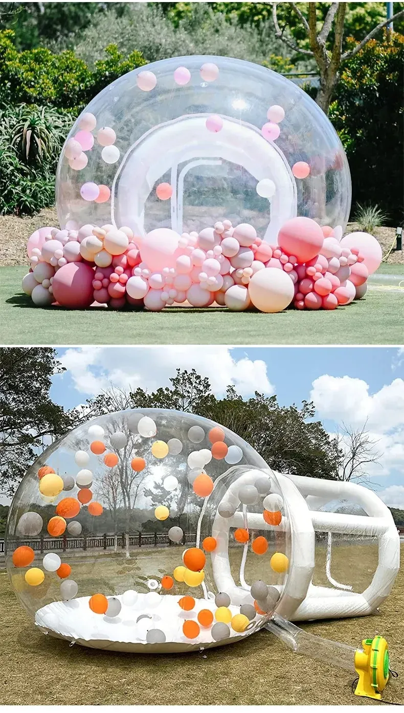 Inflatable Air Tent: Transparent Dome Tent For Outdoor Camping, Parties ...