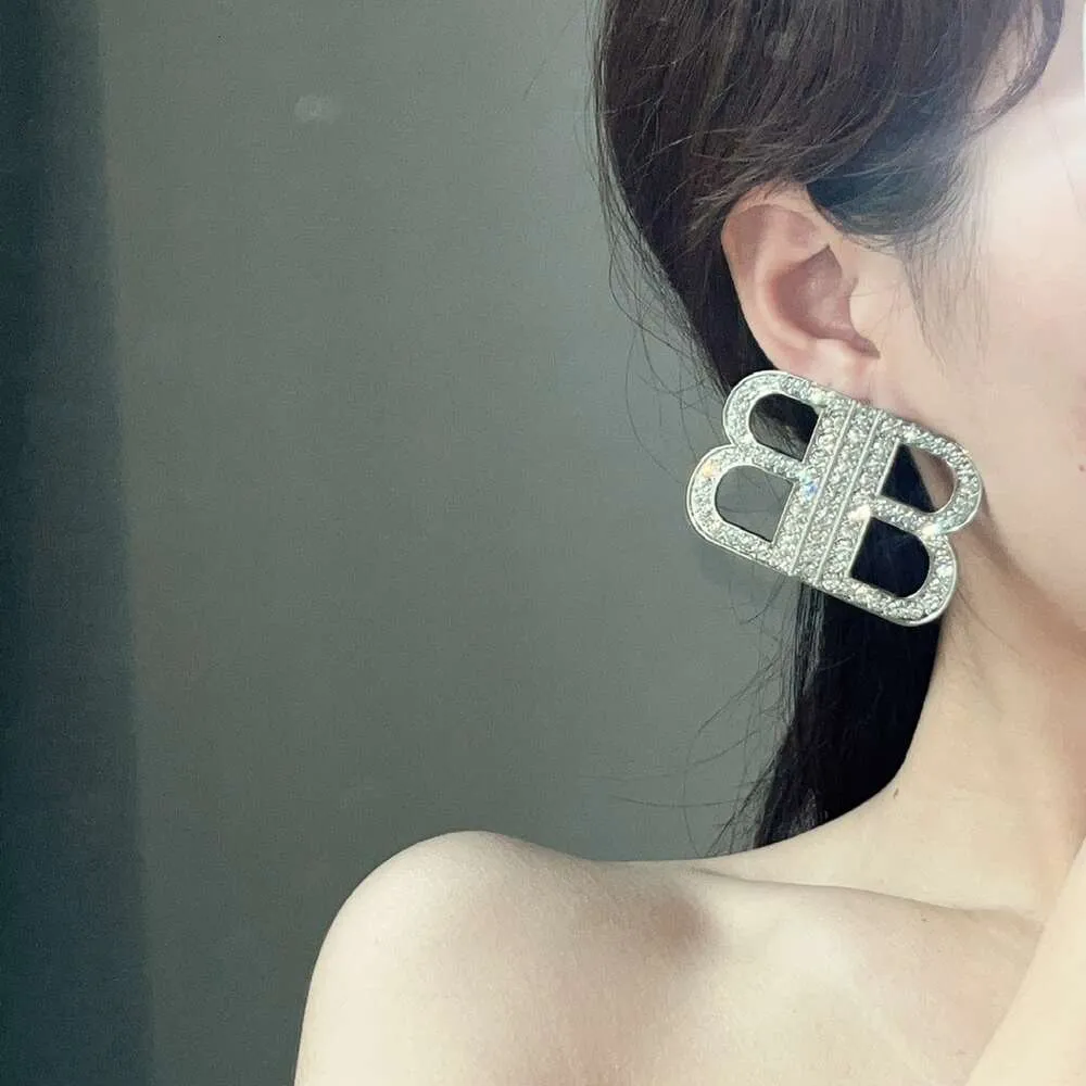Letter b stud earrings store