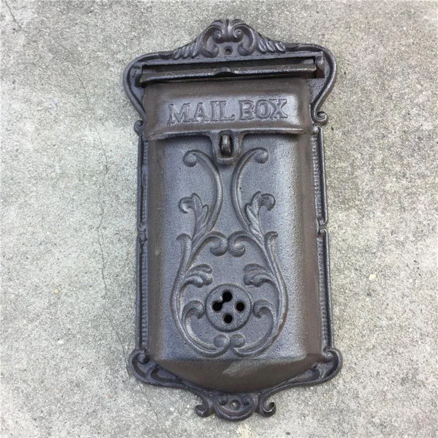 DHgate.com:Cast Iron Wall Mounted Mailbox, Rustic Post Box for Home ...
