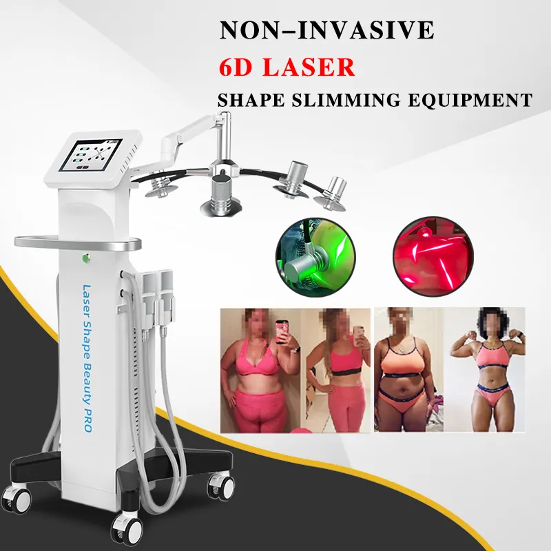 Non Invasive 6d Lipo Laser Frozen Slimming Machine 532nm 635nm Green