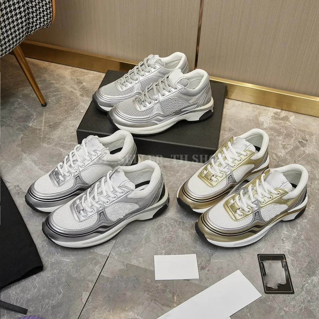 Mesh Trainer Sneakers: Women's Reflective Lace Up Shoes White Silver ...